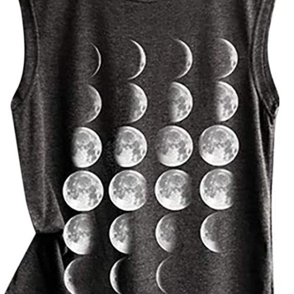 Tops | Crop Top Moon Phases Top | Poshmark